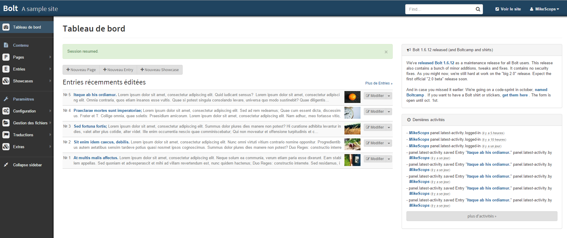 Quelques images du nouveau backend de Bolt 2.0 | PixelSwap | Blog by ...